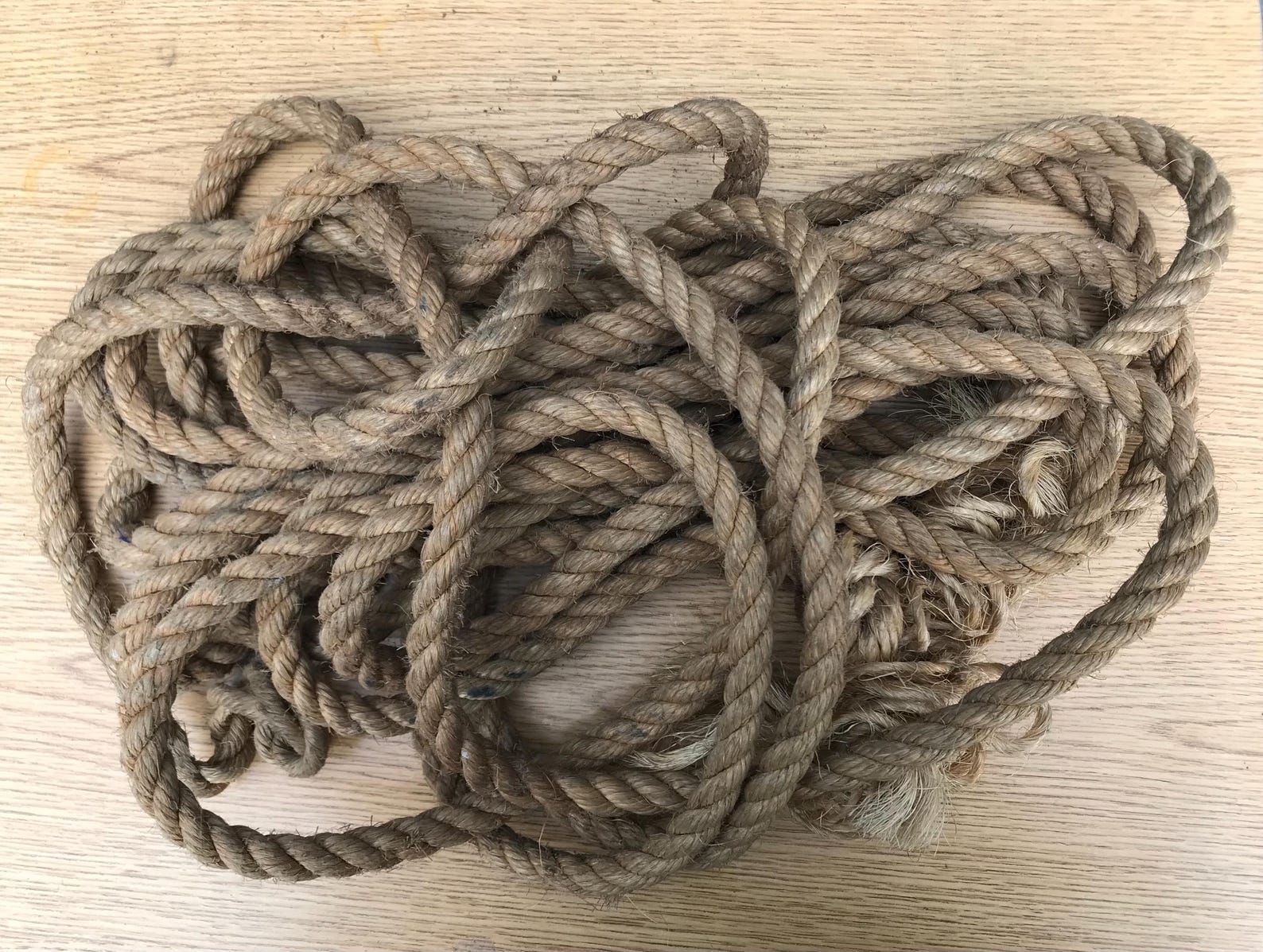 Antique Barn Rope 35 Foot Long Old Rope Western Decor Hanging Rope ...