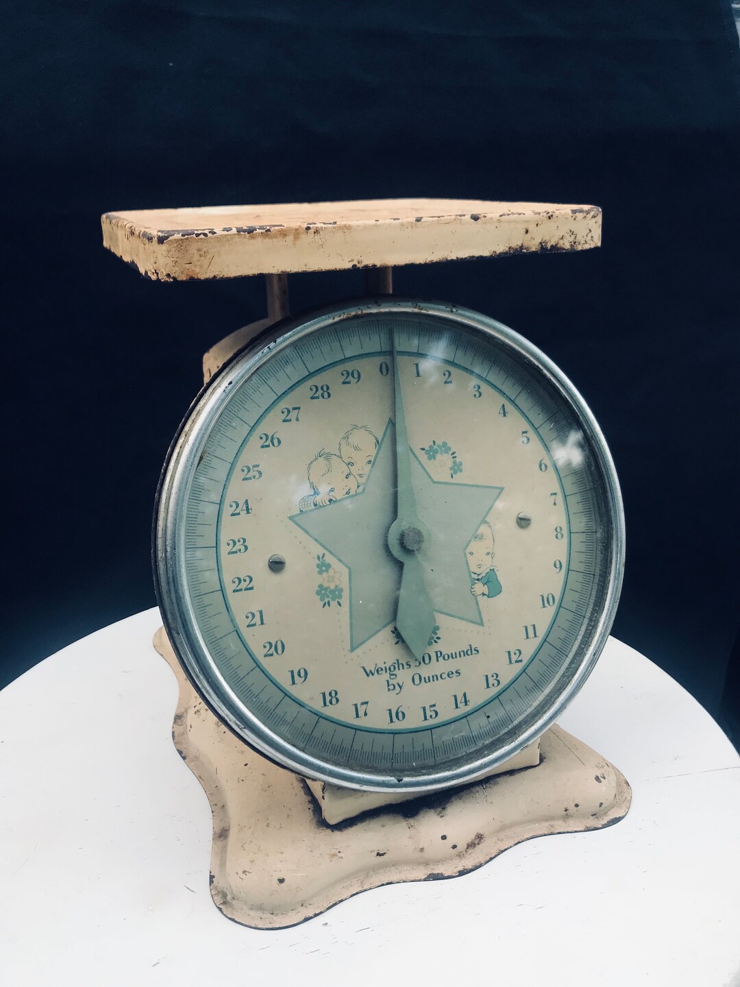 Unique Nursery Decor Vintage Scale for Neutral Nursery Baby Room Decor ...