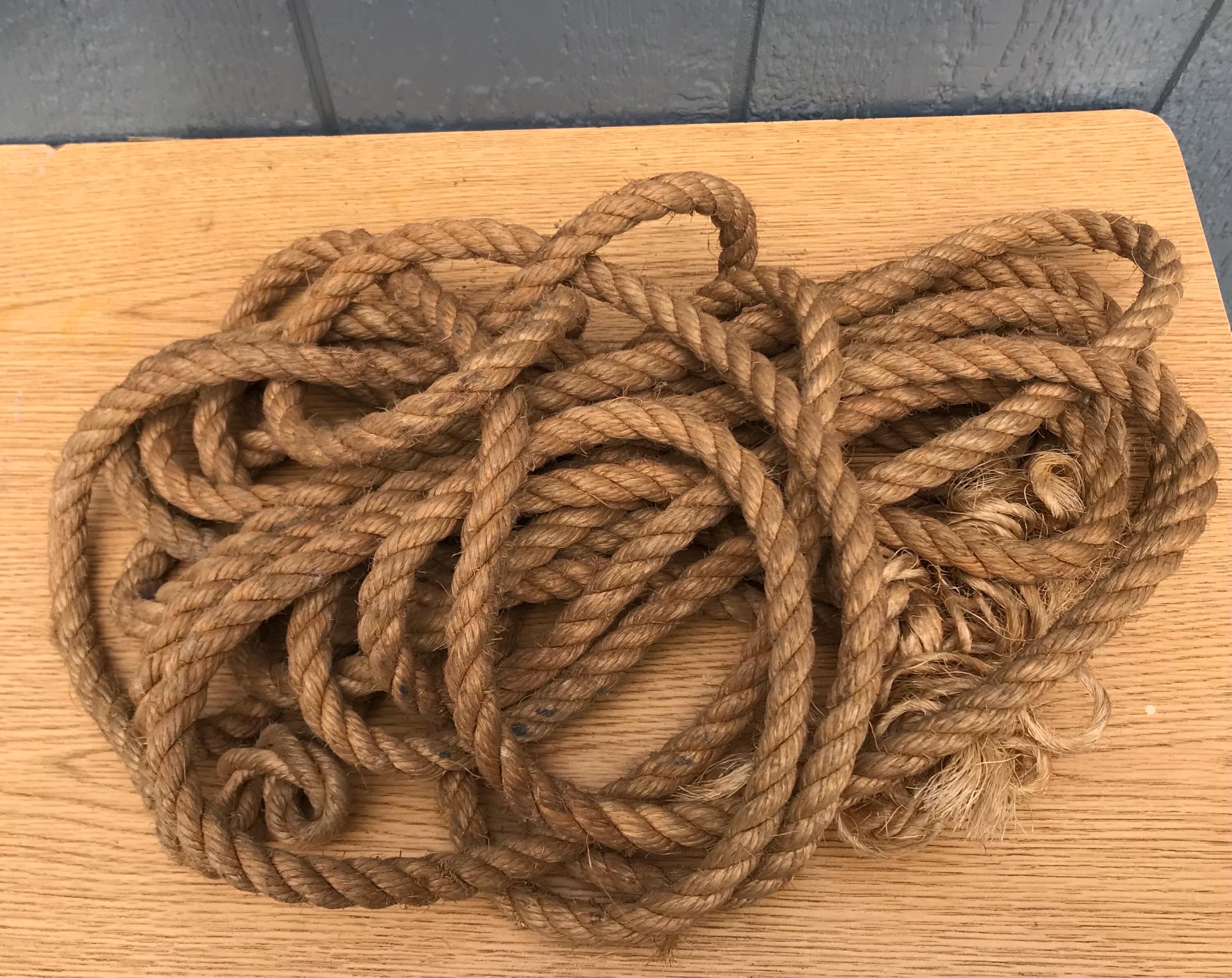 Antique Barn Rope 35 Foot Long Old Rope Western Decor Hanging Rope ...