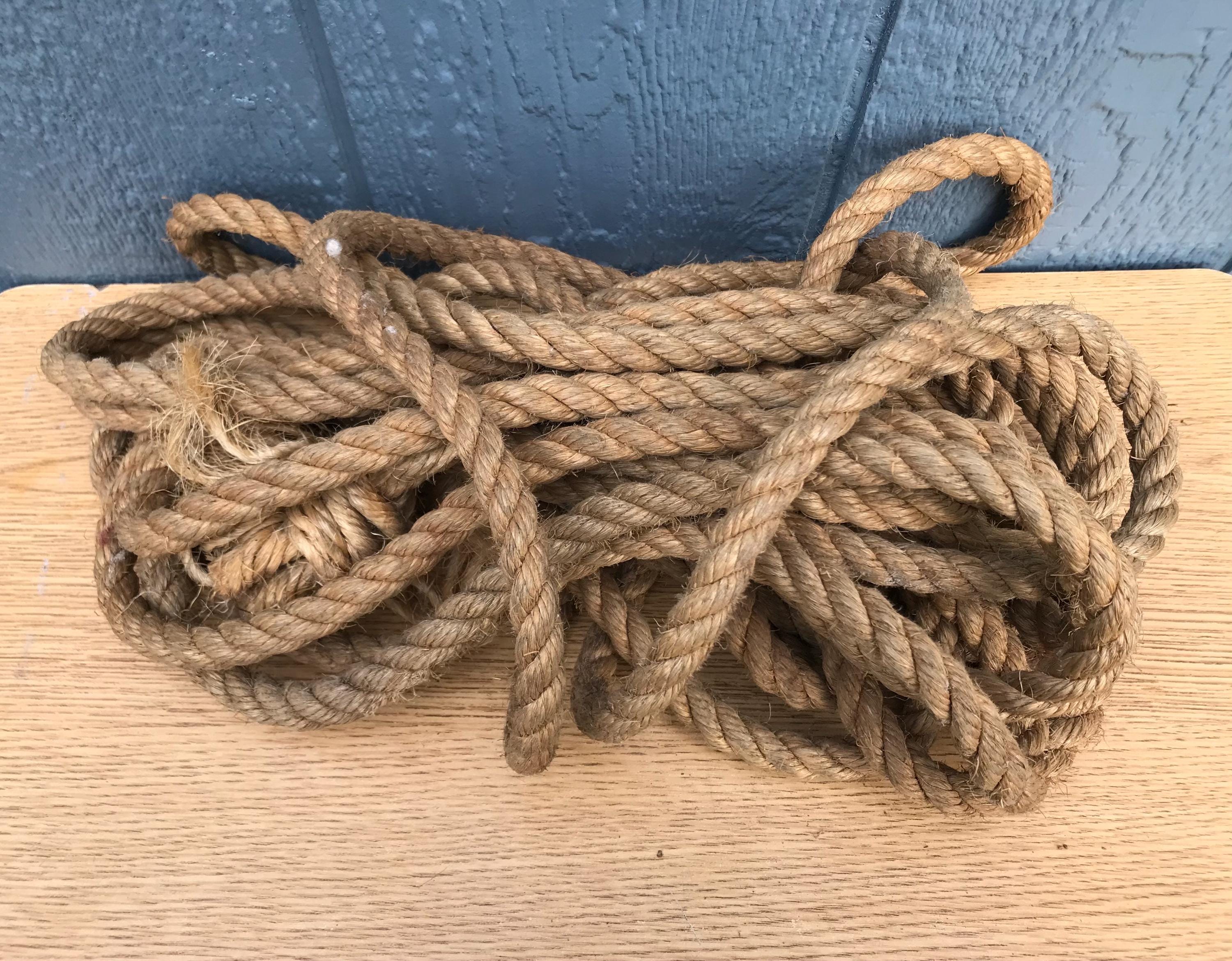 Antique Barn Rope 35 Foot Long Old Rope Western Decor Hanging Rope ...