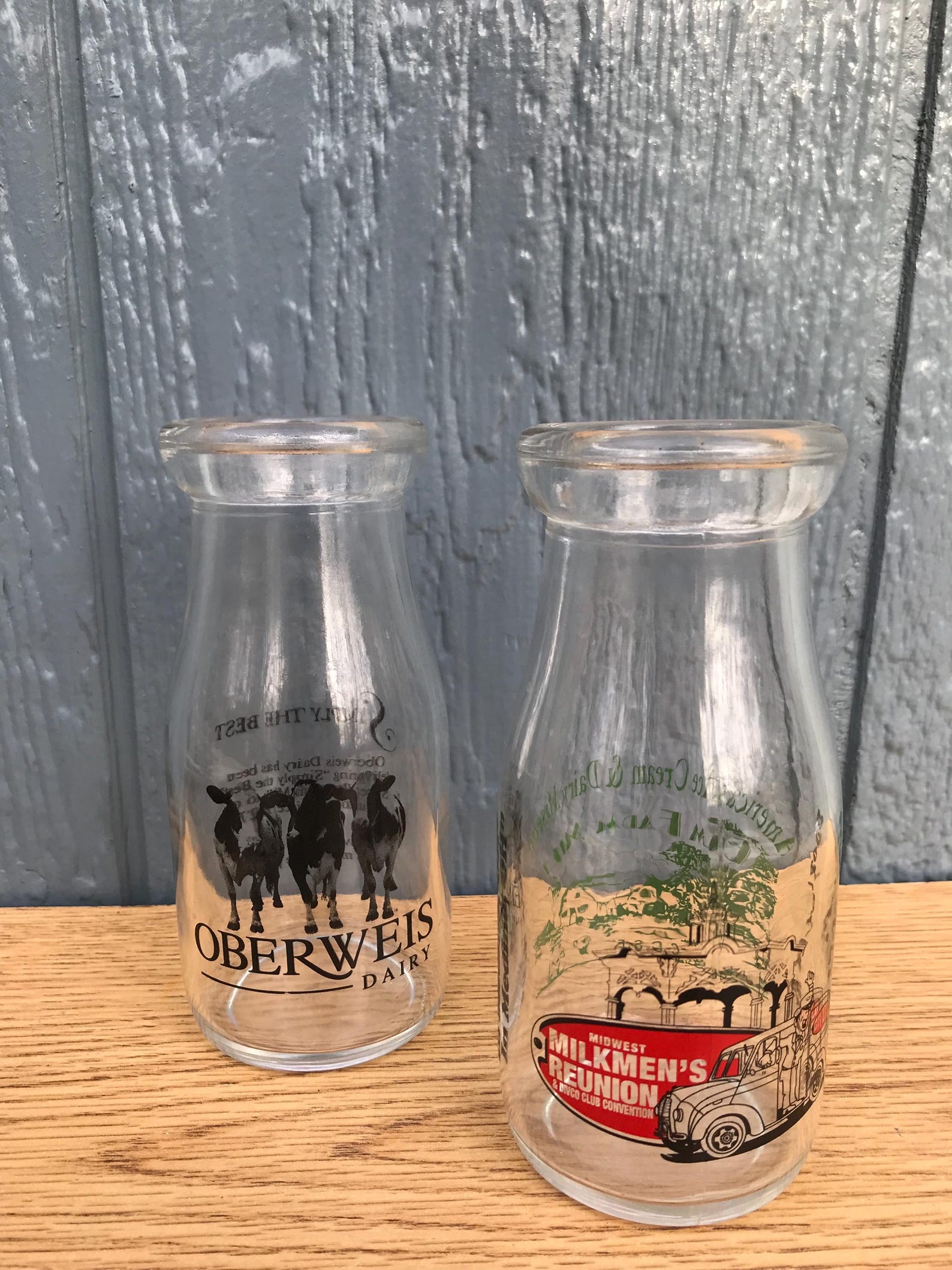 Vintage Milk Bottles Half Pint Milk Bottles Oberweis Dairy Bottle Set ...