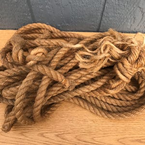 Antique Barn Rope 35 Foot Long Old Rope Western Decor Hanging Rope ...