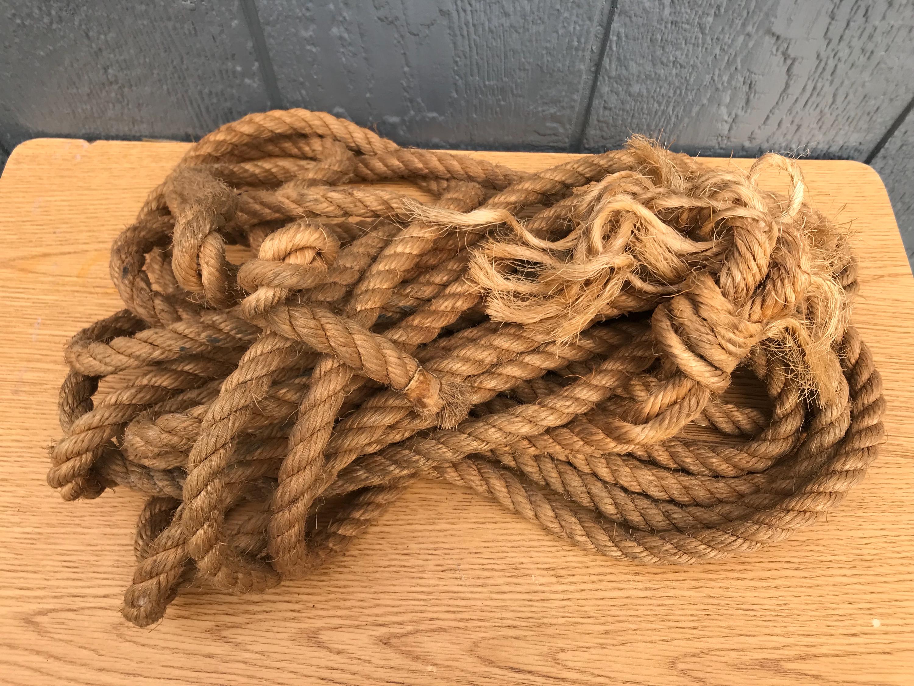 Antique Barn Rope 35 Foot Long Old Rope Western Decor Hanging Rope ...