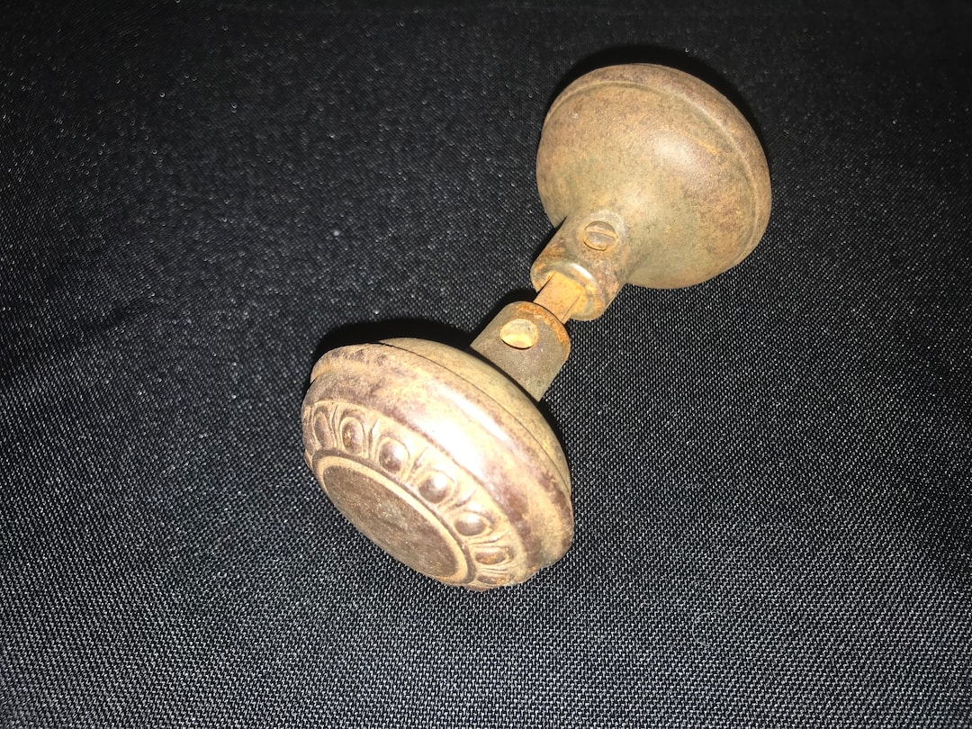 Antique Door Knob Old Cast Bronze Door Knob Set Circa 1890s Antique Furniture Hardware Antique ...
