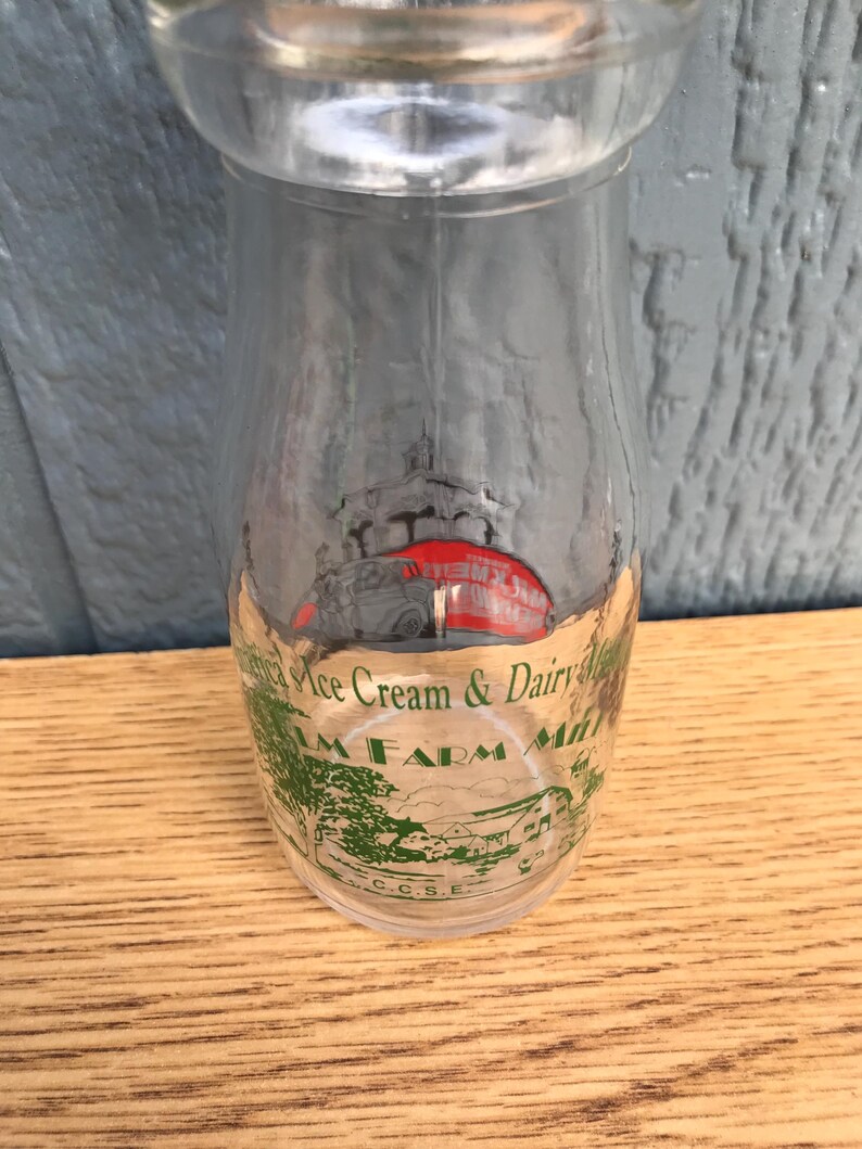 Vintage Milk Bottles Half Pint Milk Bottles Oberweis Dairy Bottle Set ...