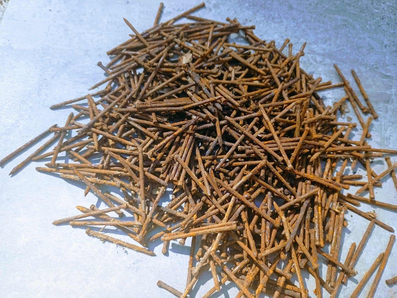 Rusty Nails 20 Vintage Rusted Nails 2 Inch Nails Mixed Media Supplies ...