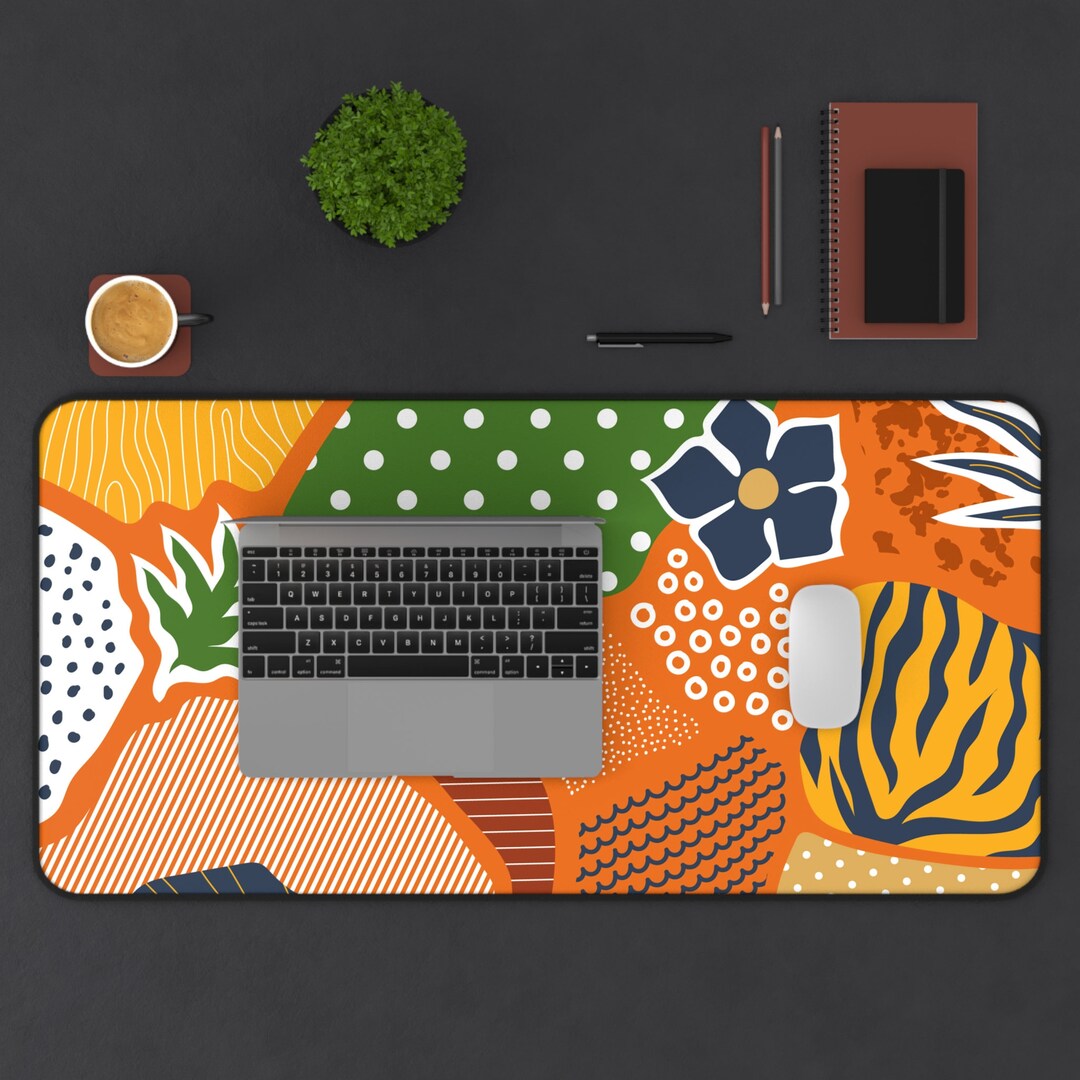 Tropical Collage Design Desk Mat, Personalized Gaming Desk Mat,mousepad ...
