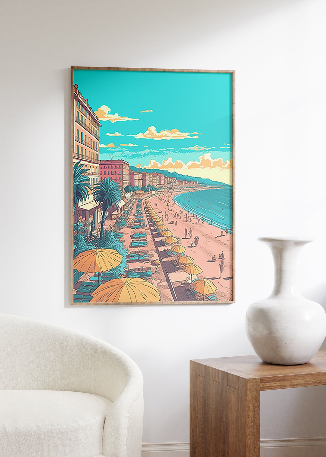 Cote D'azur Print, French Riviera Poster, Cote D'azur Retro, Travel ...