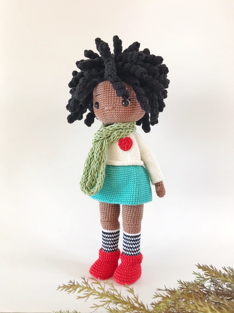 Ada Handmade Crochet Doll – Afro Unique Plush Toy, Soft Stuffed Gift ...