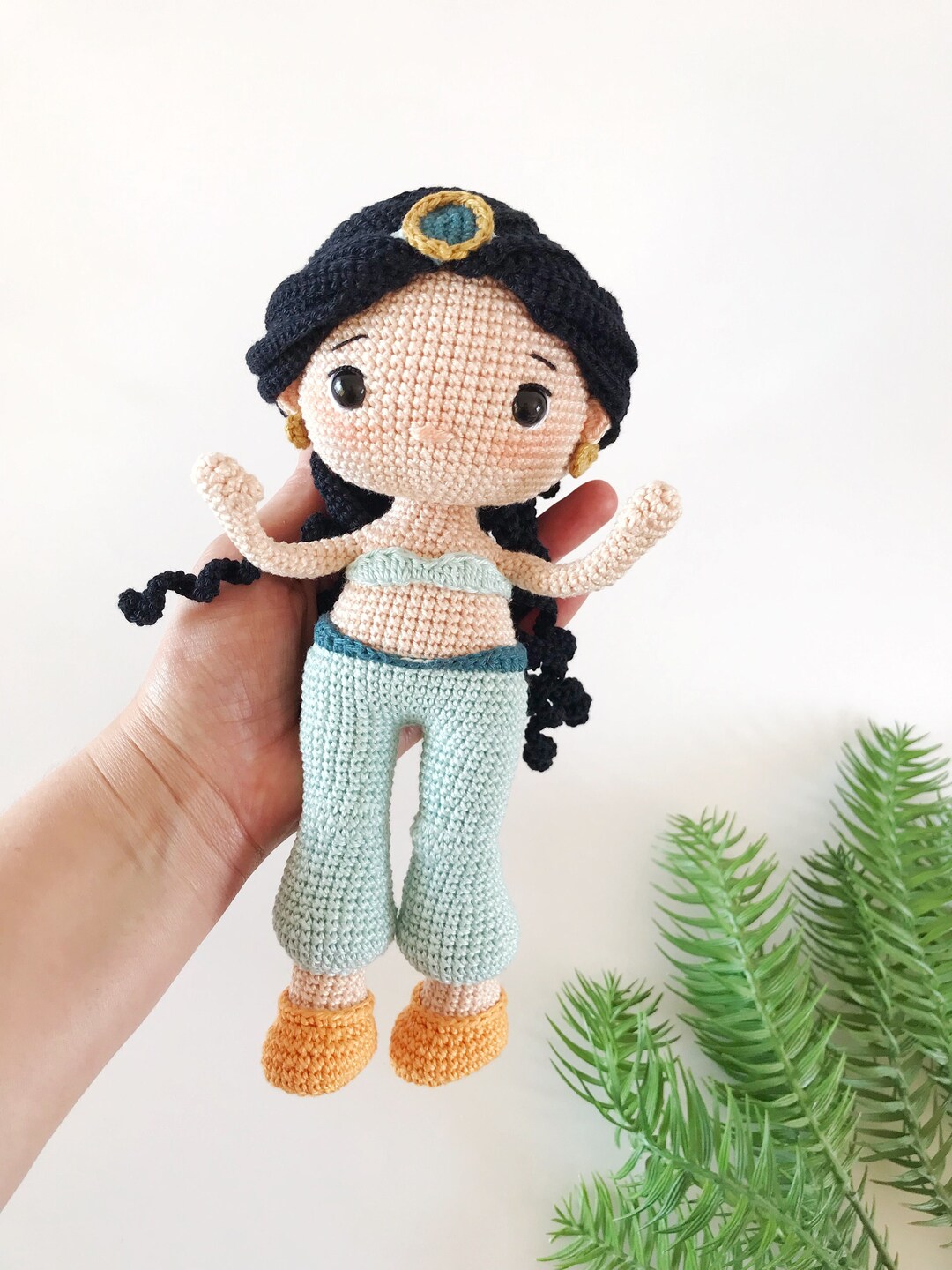 Princess Jasmine Crochet Doll – Soft Plush Toy, Disney-inspired, 100% ...