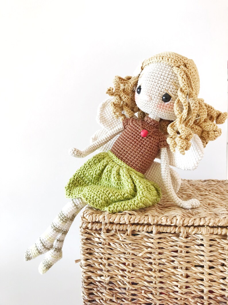 Flower Fairy Rosie Amigurumi – Handmade Crochet Doll – Soft Plush Toy – 100% Cotton Yarn ...