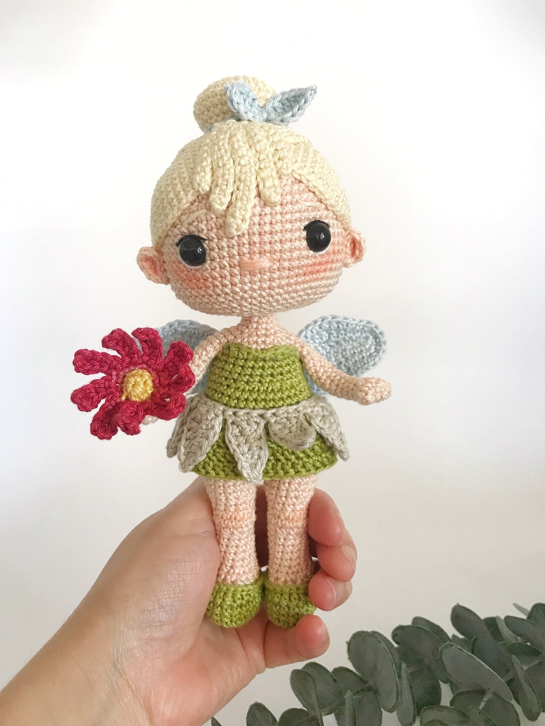 Tinker Bell Amigurumi Crochet Toy – Soft Handmade Fairy – Organic Yarn ...