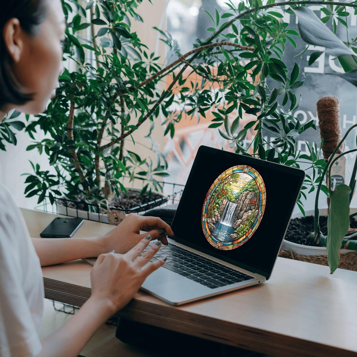 10 Stained Glass Window Clipart - Circle Designs With Flowers, Birds ...