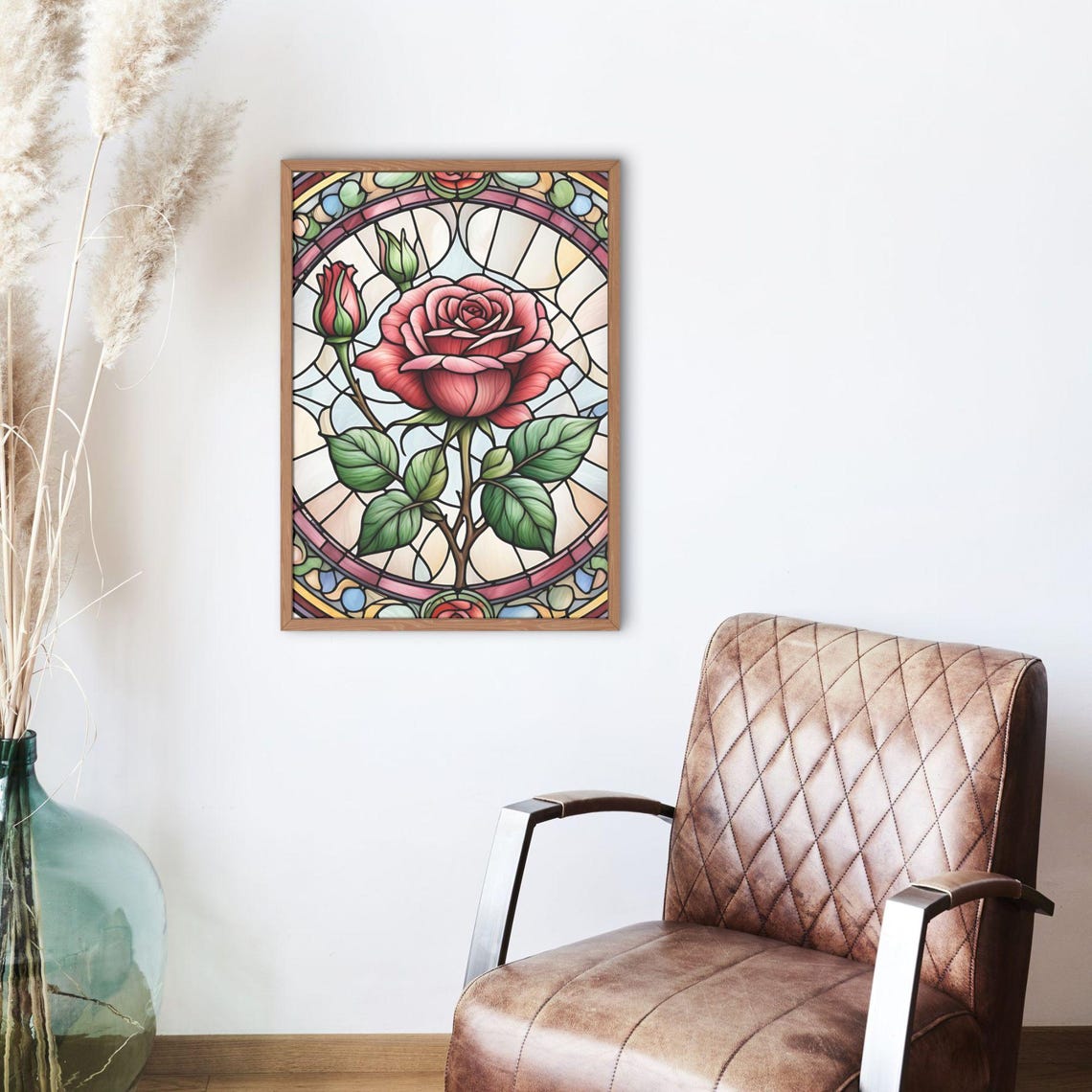 10 Stained Glass Window Clipart - Circle Designs With Flowers, Birds ...