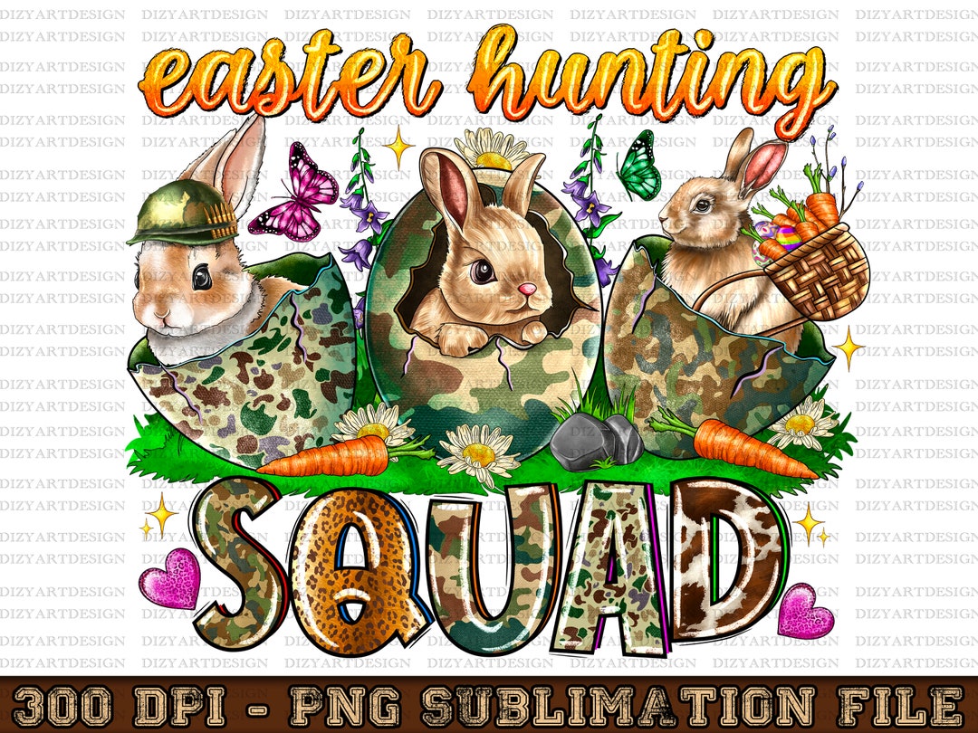 Easter Hunting Squad Png Sublimation Design, Easter Png,easter Egg Png ...