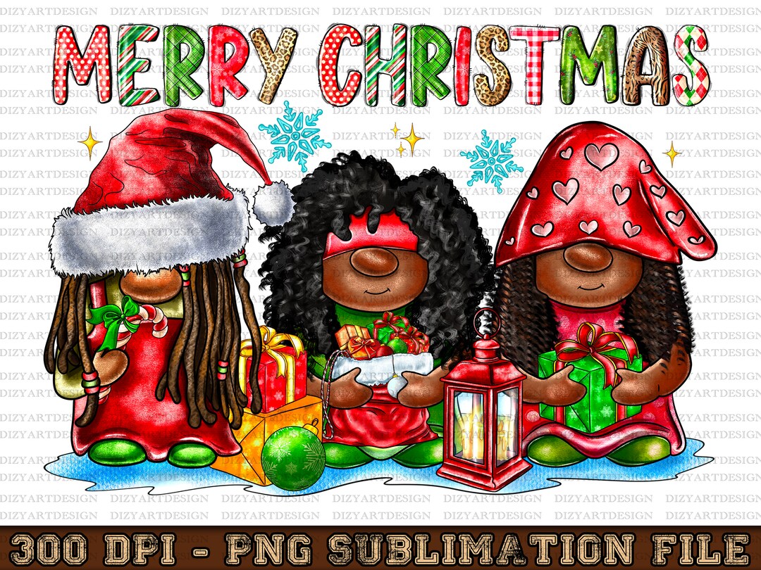 Merry Christmas Afro Gnomies Png Design, Black Christmas, ,merry ...