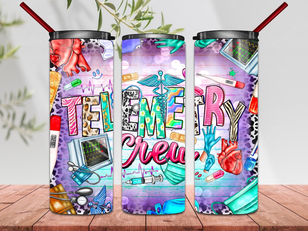 Telemetry Crew Tumbler Png, Nurse Life, 20oz Skinny Medical Tumbler ...