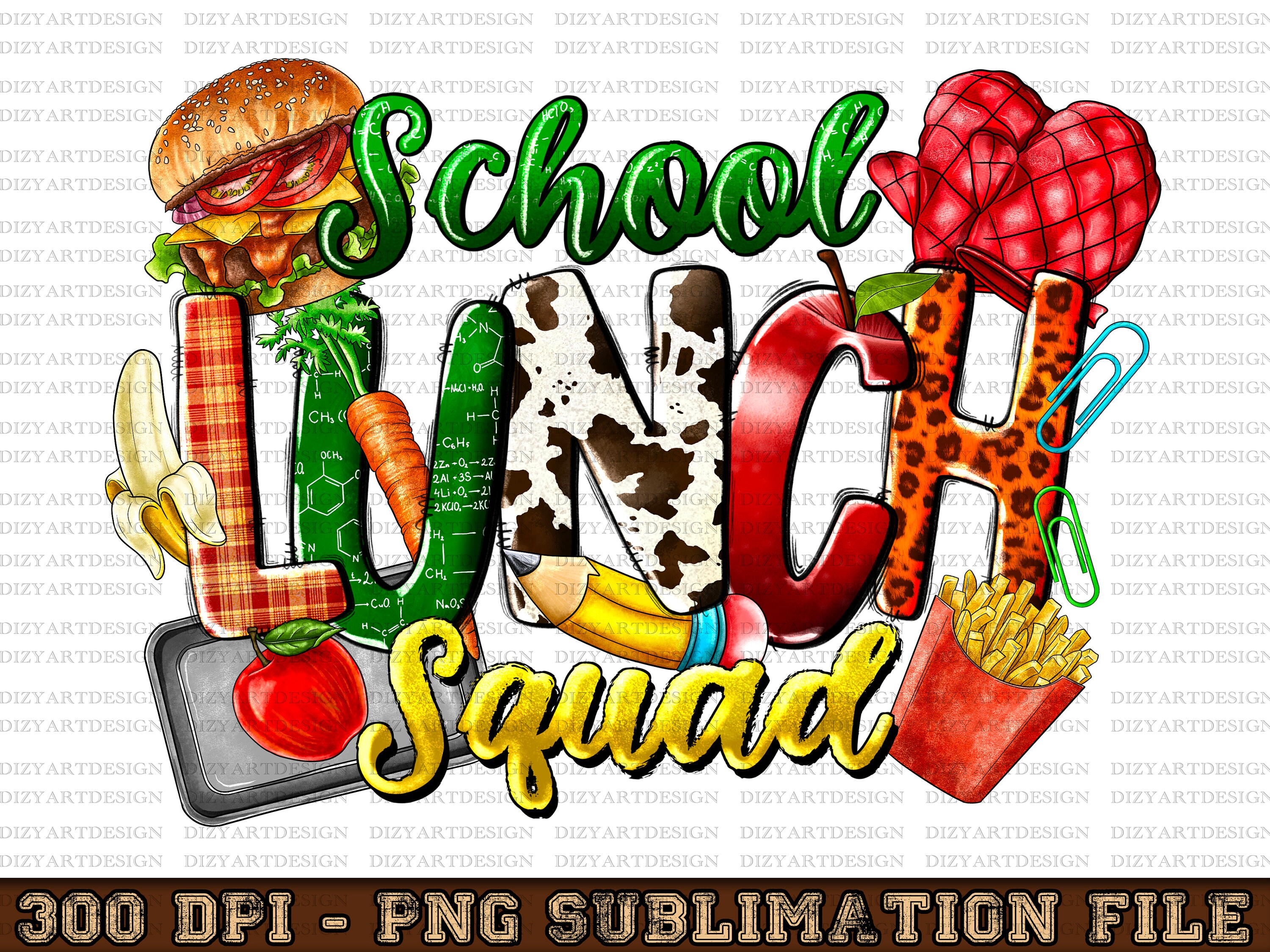 School Lunch Menu Clipart