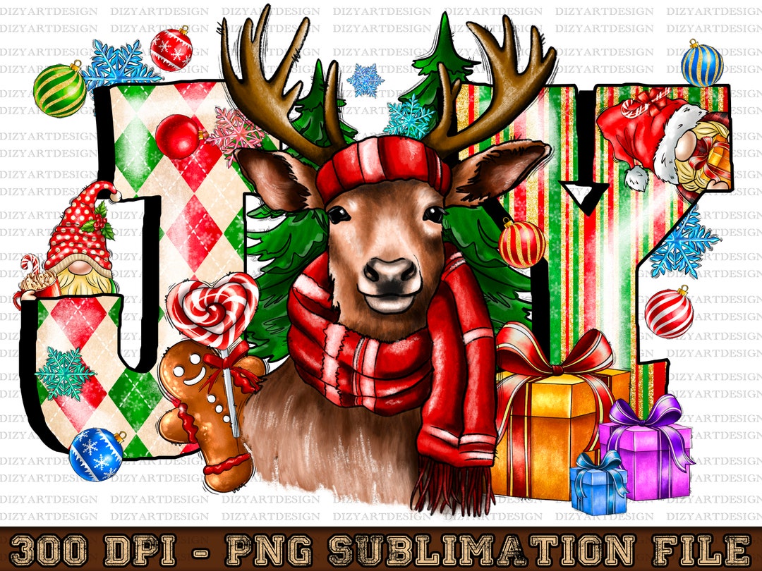 Joy With Reindeer Png Sublimation Design Download, Christmas Png ...