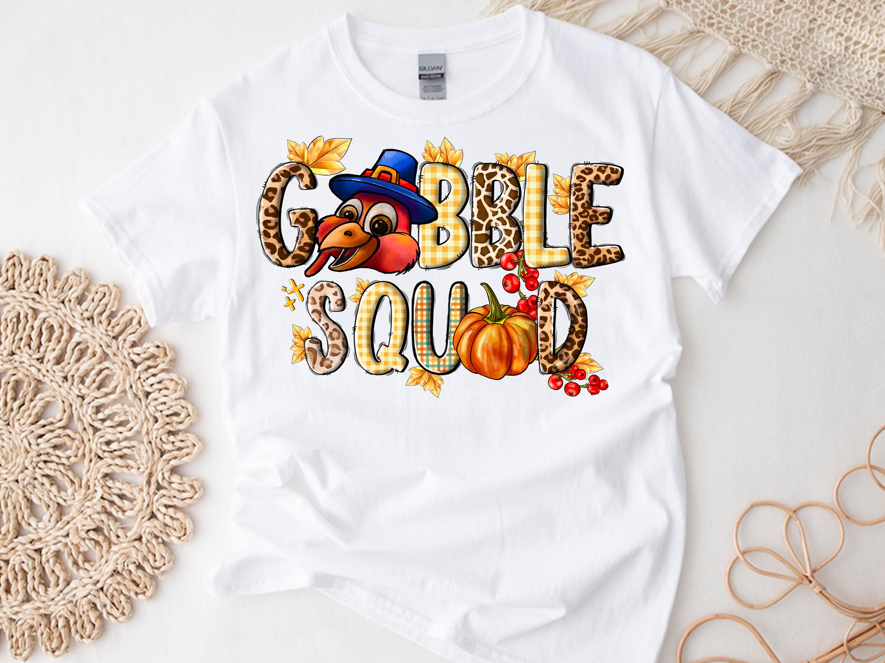 Gobble Squad Png Sublimation Design, Gobble Gobble Png, Til You Wobble ...