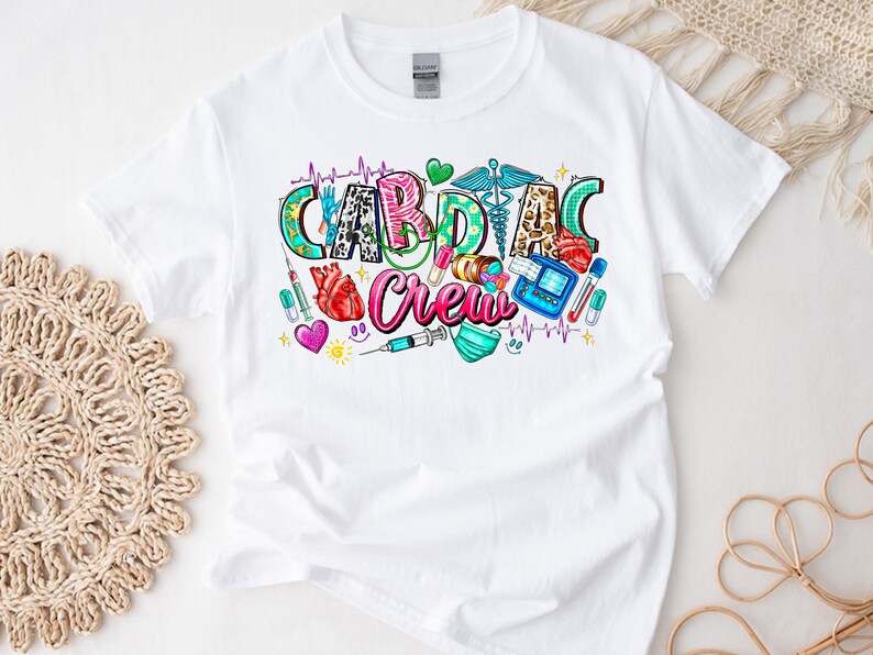 Cardiac Crew Png, Nurse Png, Vintage Nurse Png, Leopard Lettering ...