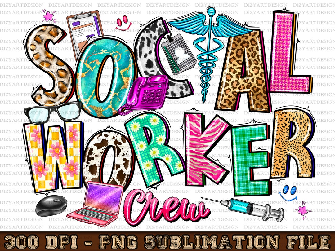 Social Worker Png, Sublimation Design Download, Western Png, Social ...