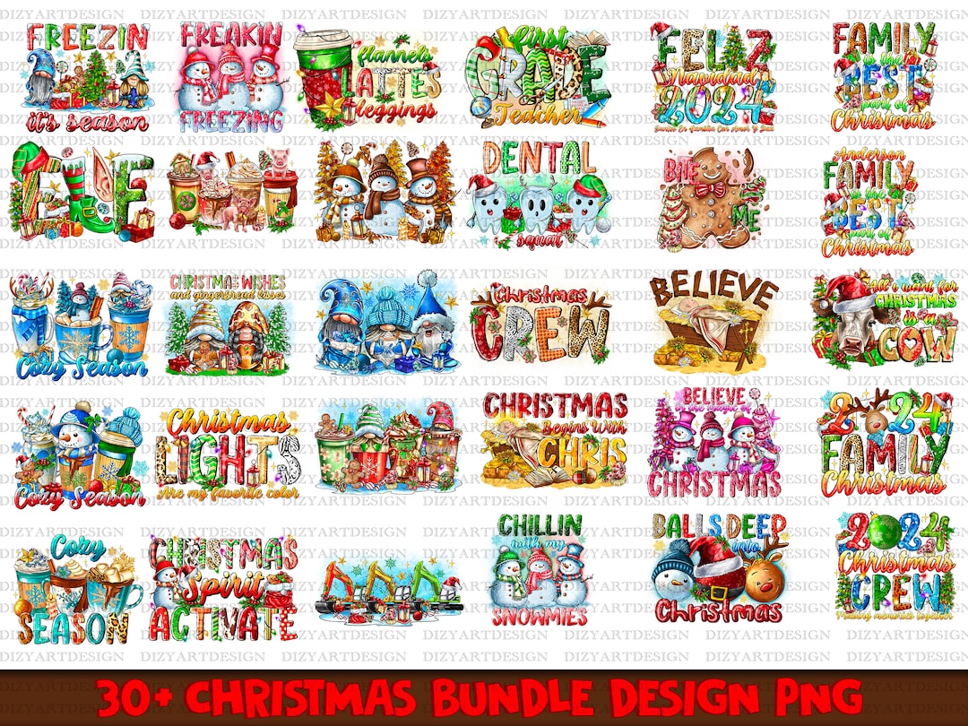 30 Christmas Bundle Png, Merry Christmas Png, Christmas Png, Western ...