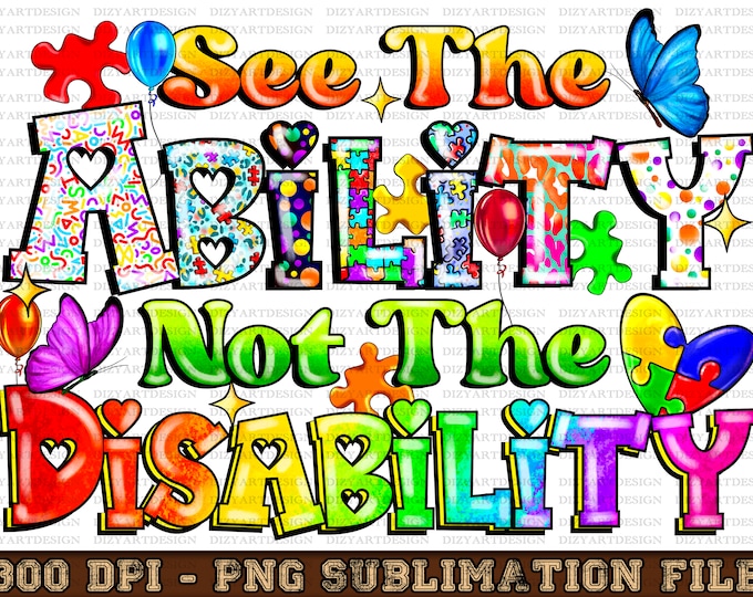 Autism Png Sublimation Design Download, Autism Awareness Png, See the ...