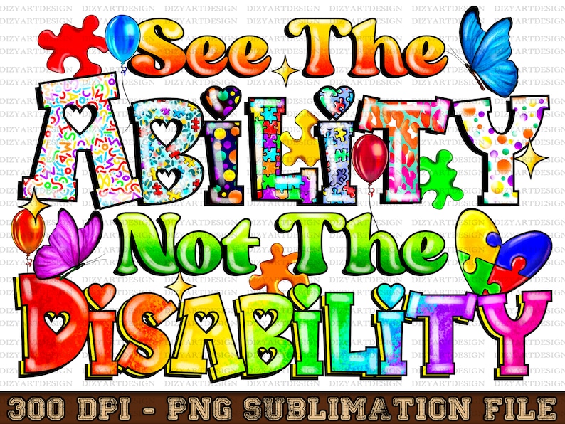 Autism Png Sublimation Design Download, Autism Awareness Png, See the ...