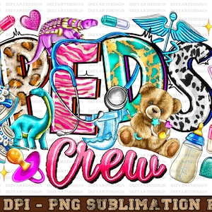PEDS Crew Png, Pediatric Nurse Png Sublimation Design, Peds Nurse Png ...