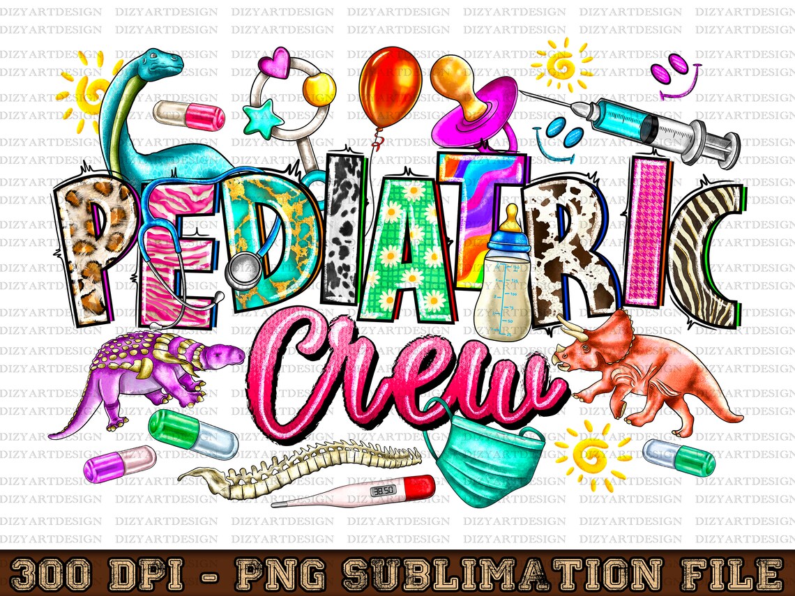 Pediatric Nurse Crew Png Sublimation Design Download, Nurse Png ...