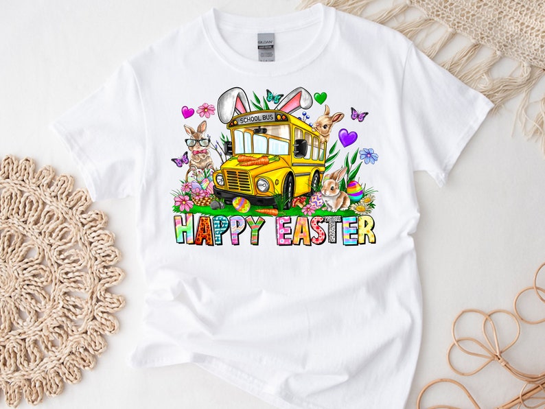 Happy Easter School Bus Driver Png, Teacher Png, Sublimation, Easter ...