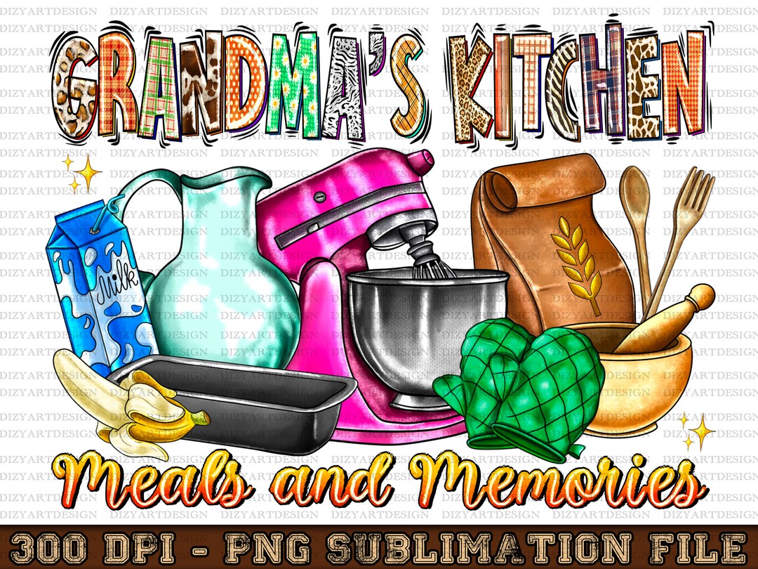 Grandma's Kitchen Meals and Memories Png, Download, Cooking Png ...