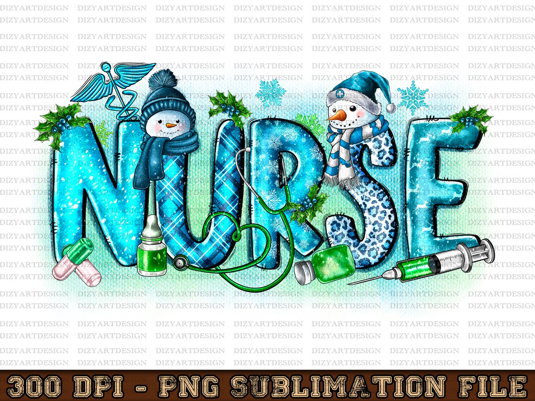 Winter Nurse With Snowman Png Sublimation Design Download, Winter Png ...