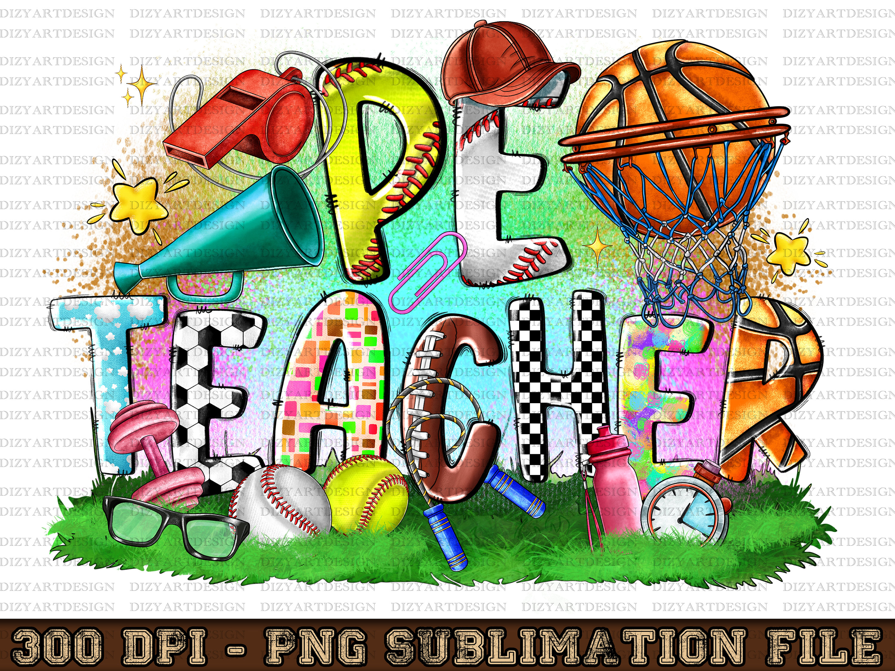 PE Physical Education Teacher Png Sublimation Design Download, Teacher ...