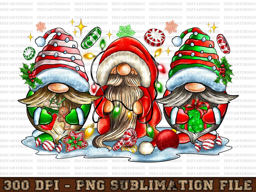 Christmas Gnomies Png Sublimation Design Download, Merry Christmas Png ...