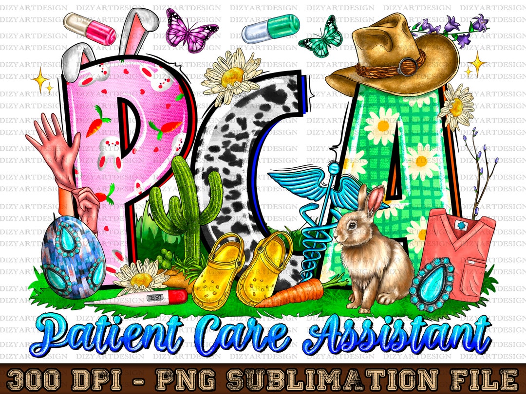 PCA Patient Care Assistant Easter Png Sublimation Design Download ...