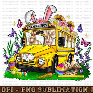 Happy Easter School Bus Driver Png, Teacher Png, Sublimation, Easter ...