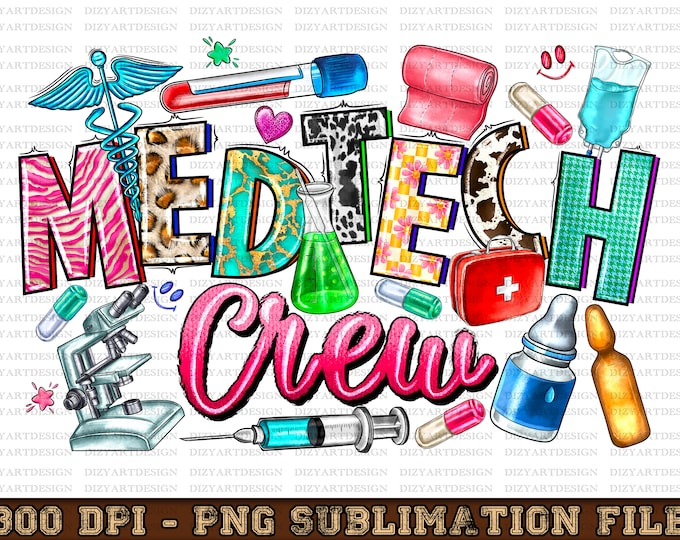 Med Tech Crew Png Sublimation Design Download, Nurse Life Png, Medical ...