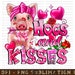 Hogs and Kisses Png Sublimation Design Download, Happy Valentine's Day ...