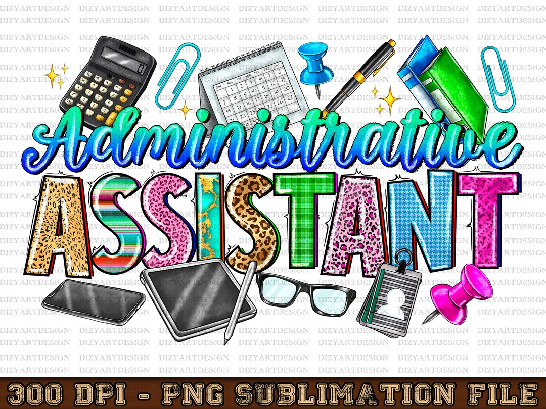 Administrative Assistant Png Sublimation Design Download, Western ...