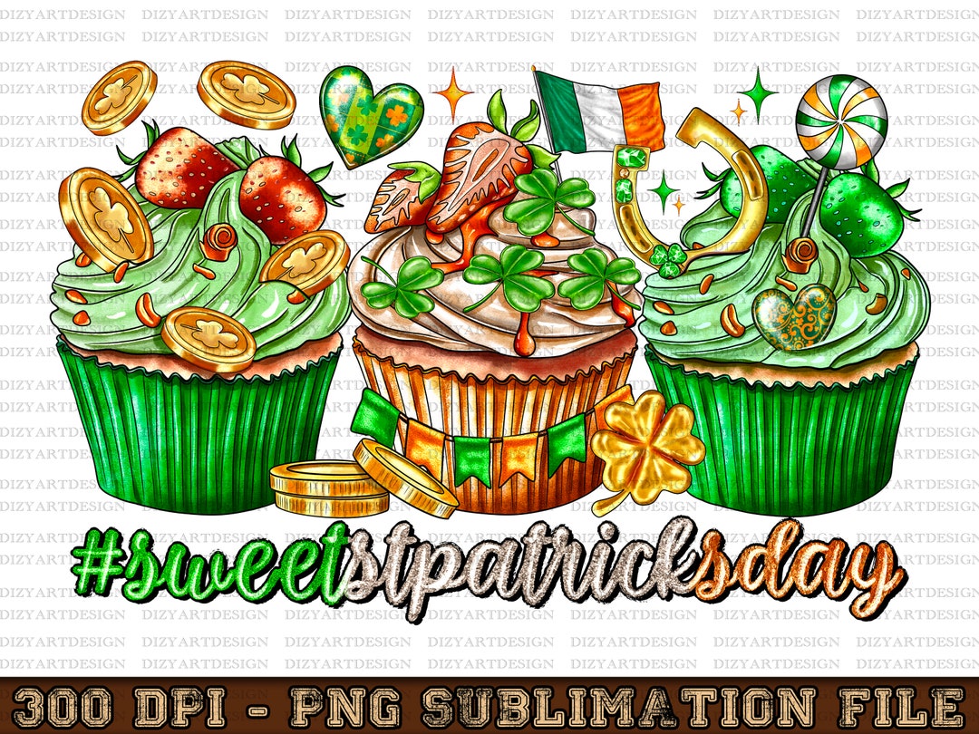 Sweet St. Patrick's Day Cupcake Png Sublimation Design, St. Patrick's ...