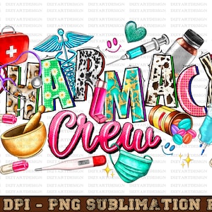 Pharmacy Crew Png Sublimation Design Download, Medicine Png, Western ...
