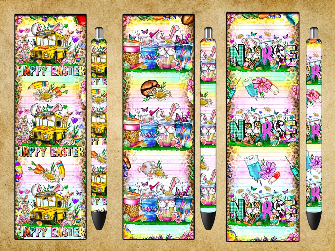 Easter Day Pen Wraps Png, Pen Wraps Png, Easter Pen Wrap Png, Egg Pen ...