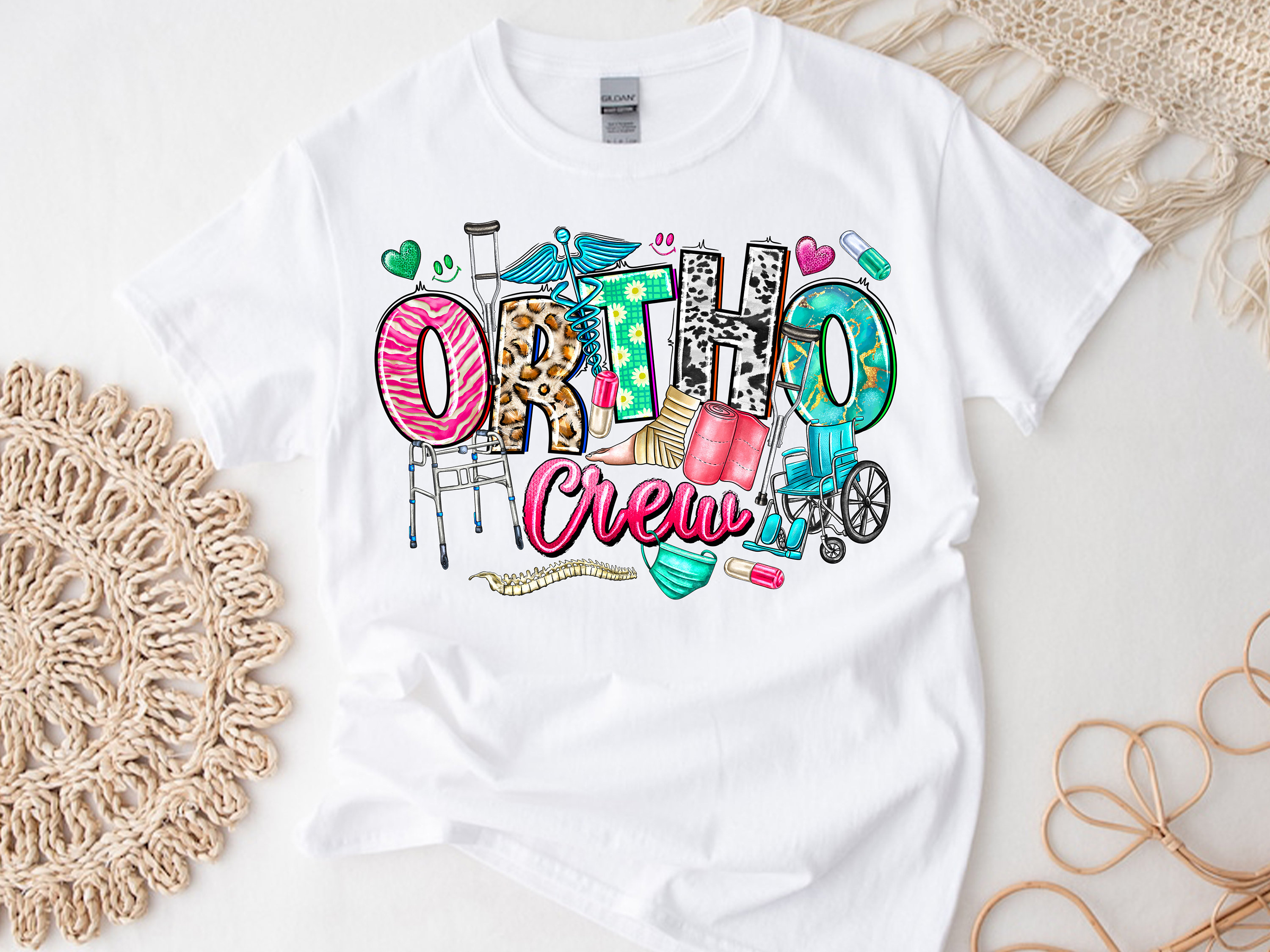 Ortho Crew Png, Ortho Crew Png, Spring Orthopedic Png, Groovy Flower ...