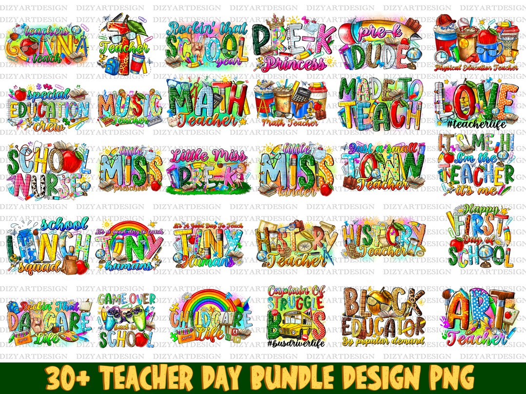 30 + Teacher Bundle PNG, Back to School, Teacher Bundle, Pencil Png ...