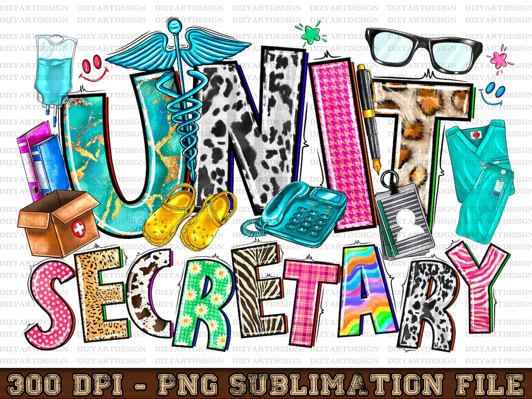 Unit Secretary Png Sublimation Design Download, Western Secretary Png ...