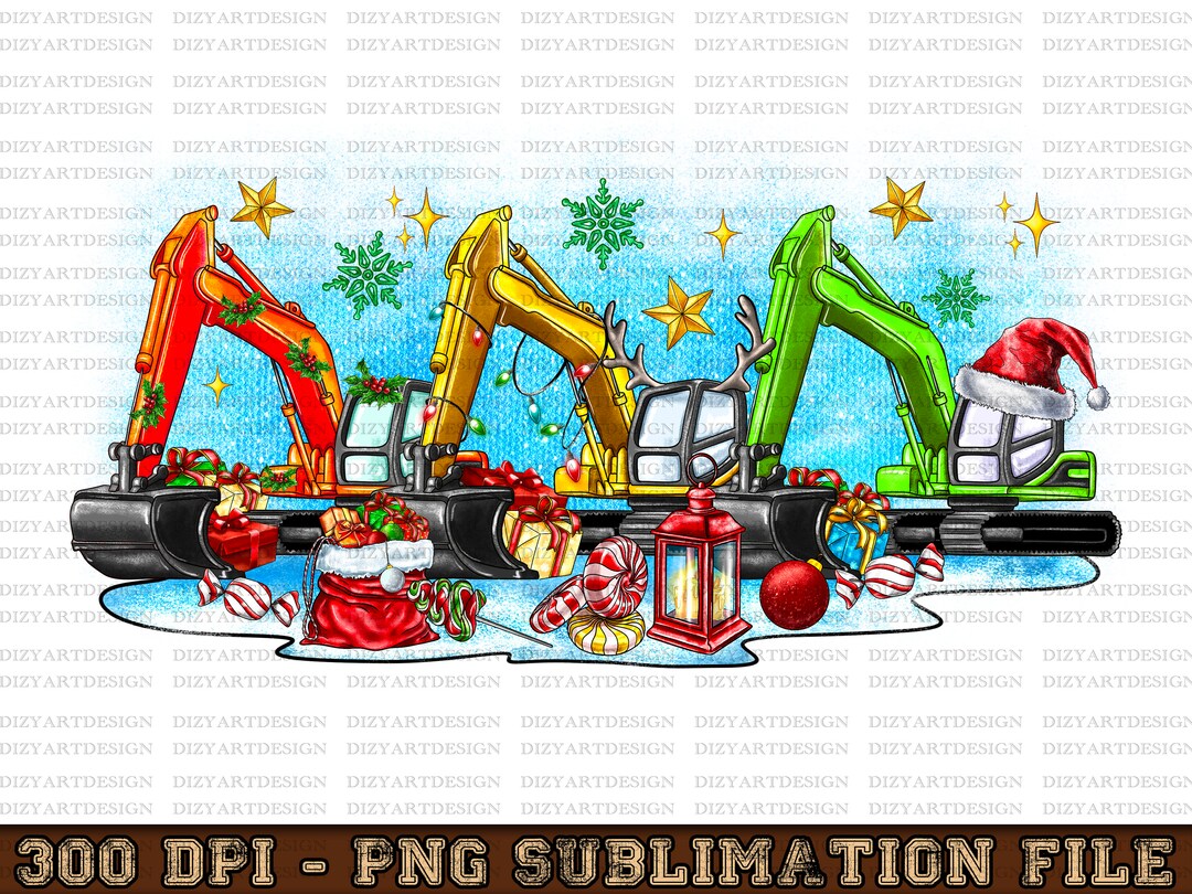 Christmas Diggers Png, Christmas Diggers Design, Christmas Spirit Png ...