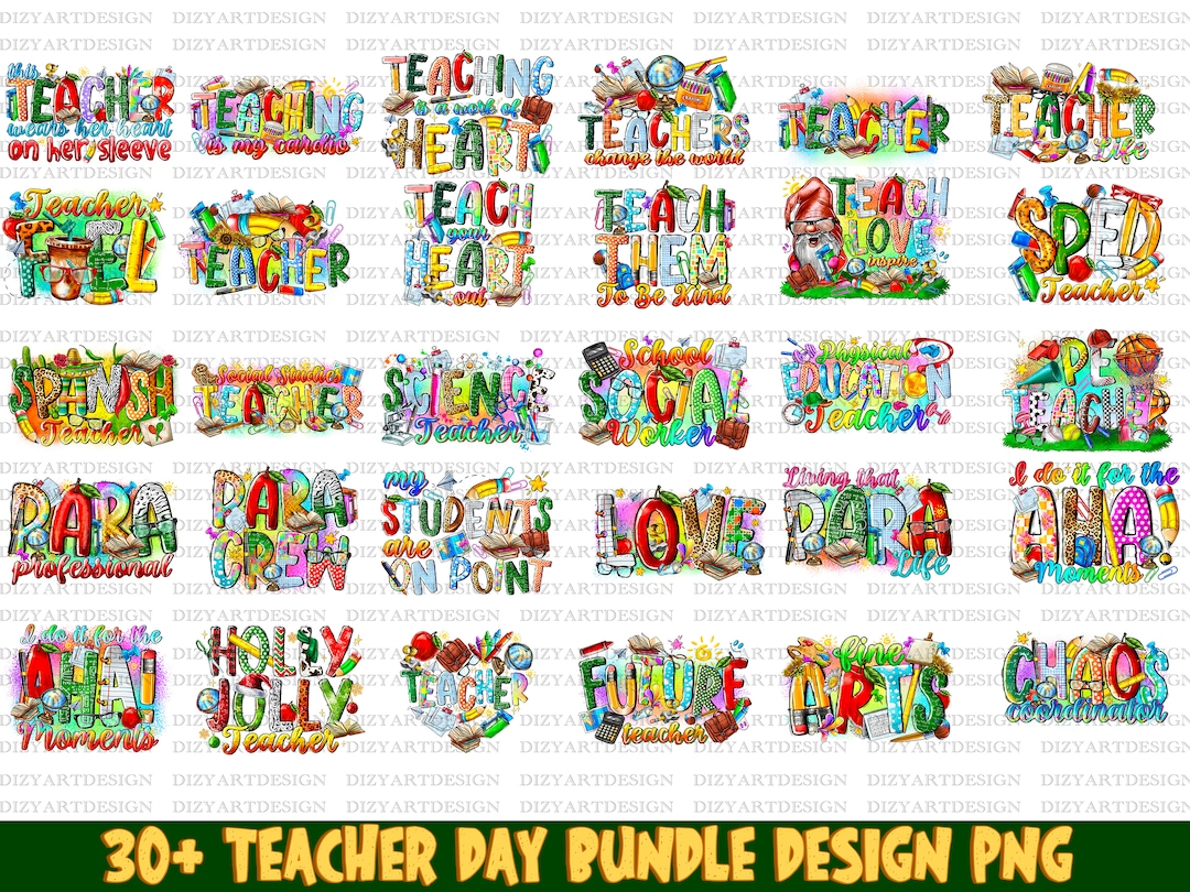 30 + Teacher Bundle PNG, Back to School, Teacher Bundle, Pencil Png ...