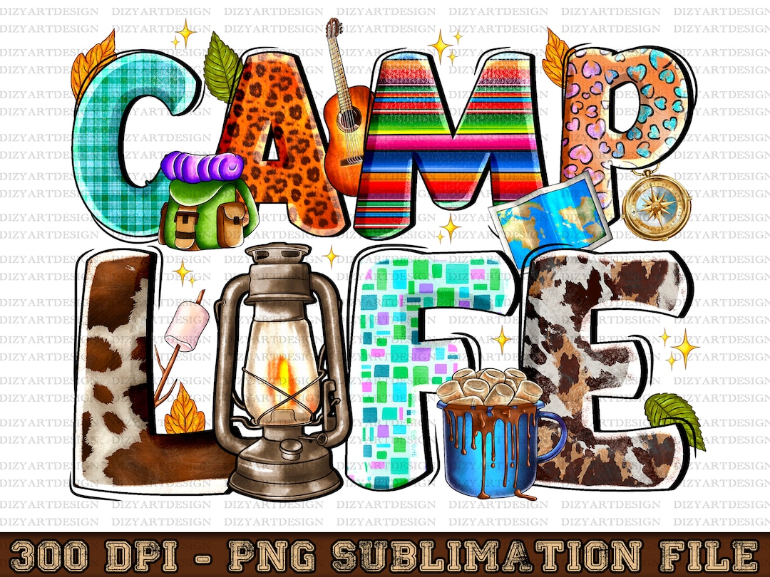 Camp Life PNG File, Camp PNG, Camping Design PNG, Leopard, Camp Life ...